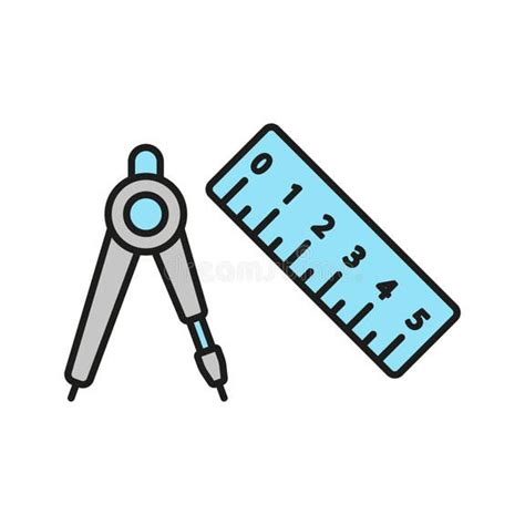 Set Square Ruler Triangle Compass Icon Vector Design Templates Simple