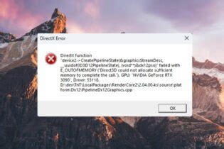 Not Enough Memory Error In DirectX How To Fix It