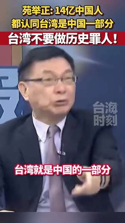 苑举正：14亿中国人都认同台湾是中国一部分，台湾不要做历史罪人！海峡新干线 Youtube
