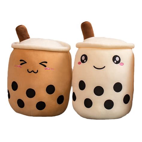 25 70cm Cute Cartoon Fruit Bubble Tea Cup Shaped Pillow With Suction