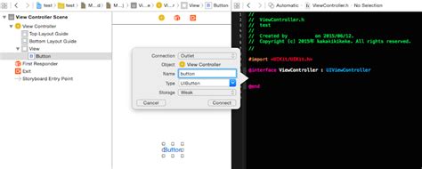 Kakakikikekeのブログ Xcode で Interfacebuilder で作成したボタンをコードで操作する方法