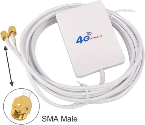 [701] 15dbi 4g Lte Antenna Dual Sma Male High Gain Network Ethernet