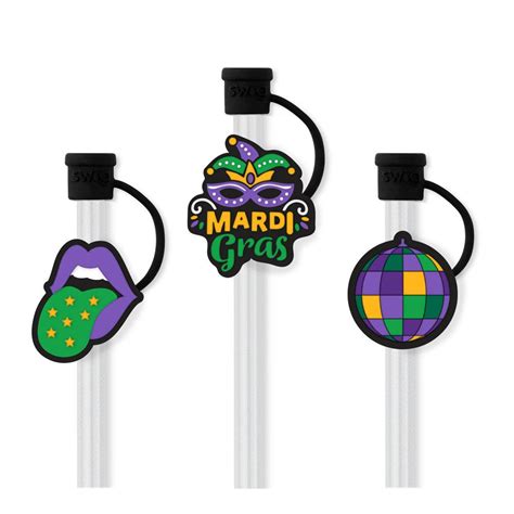 Mardi Gras Party Straw Topper Set Swig Life Wholesale