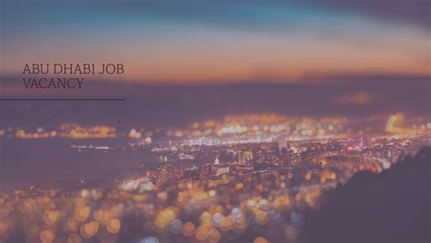 Abu Dhabi Job Vacancy Sha5r