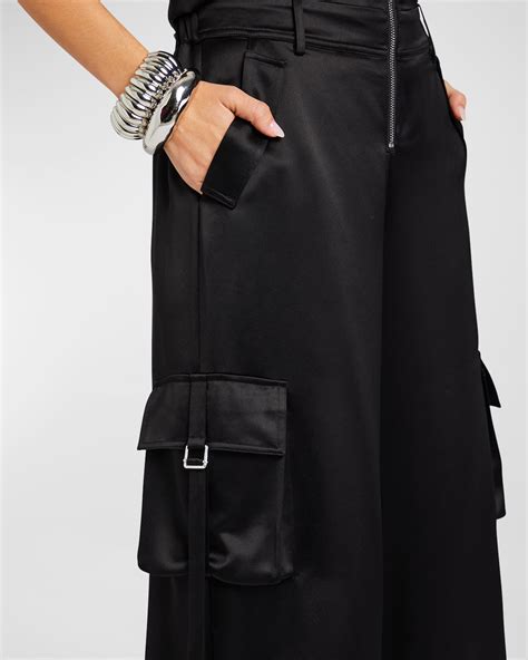 Retrofete Estrella Strapless Wide Leg Cargo Jumpsuit Neiman Marcus