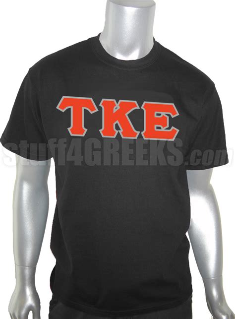 Tau Kappa Epsilon Greek Letter Screen Printed T Shirt Black