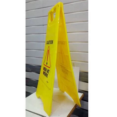 Fluorescent Yellow Polycarbonate Caution Board For Safety Purpose 48