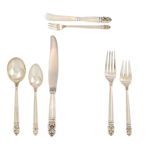 International Sterling Royal Danish Pattern Flatware Sold At Auction On 17th December Fine Estate