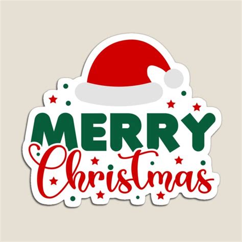 Merry Christmas Sticker Christmas Sticker Christmas T Santa