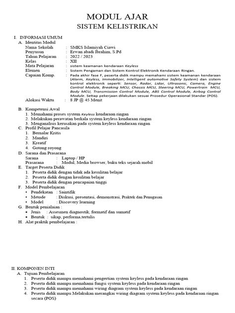 Modul System Keyless Pdf