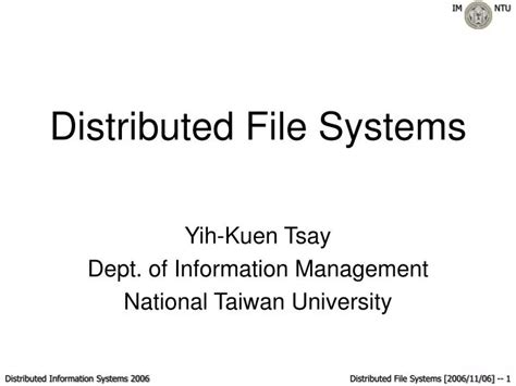 Ppt Distributed File Systems Powerpoint Presentation Free Download