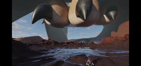 Feett Mega Macro Dragon Putting On Sandal