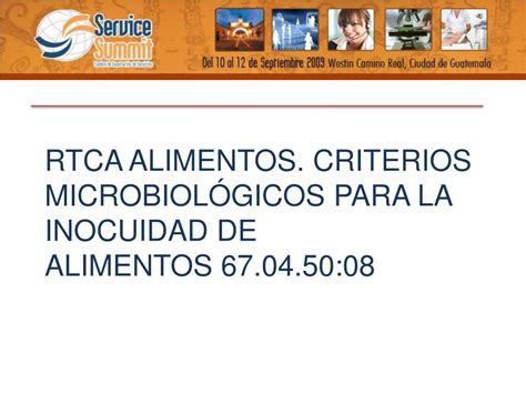 Ppt Importancia De Las Especificaciones Microbiológicas En Los