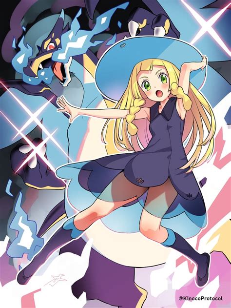 Lillie Charizard And Mega Charizard X Pokemon And 2 More Drawn By