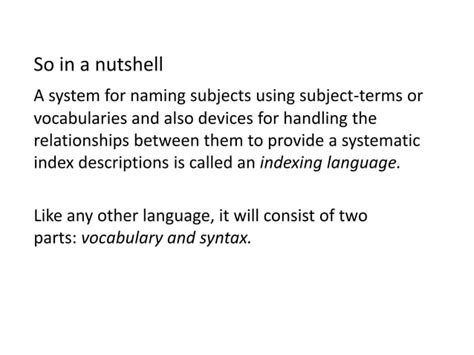 Indexing Language Concept Types And Characteristics Pdf Internet