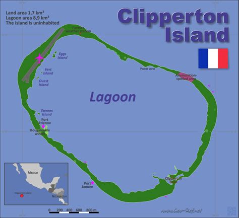 Map Clipperton Island Popultion Density By Administrative Division