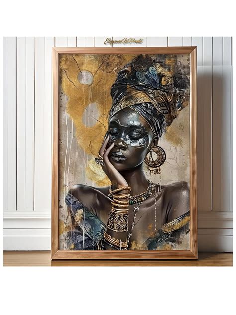 Black Woman Wall Art African Woman Wall Art Black Female Wall Art