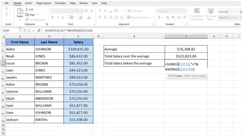 How To Sum Numbers Greater Than Average Excelnotes