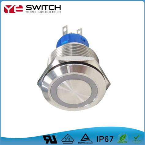 25 Mm Industrial Machine Metal Push Button Switch Push Button Switch