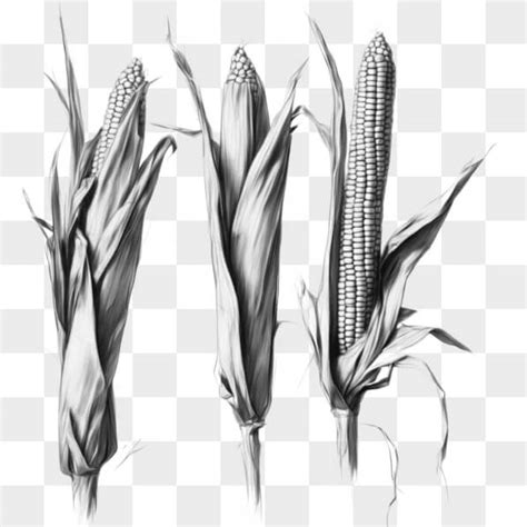 Download Black And White Drawing Of Corn On The Cob Sketches Online