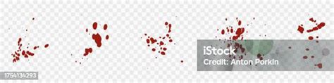 핏방울 스패터 세트 핏자국이 튄다 페인트 잉크 얼룩 질감 지저분한 빨간색 스플래시 컬렉션 투명한 배경에 그런지 스플랫 패턴
