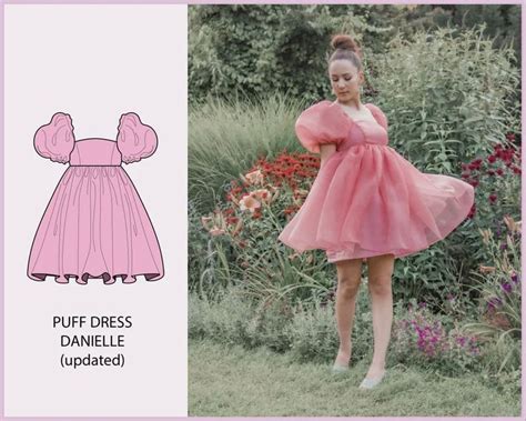 Pattern Puff Dress Danielle Thisiskachi Etsy Australia Puff Dress