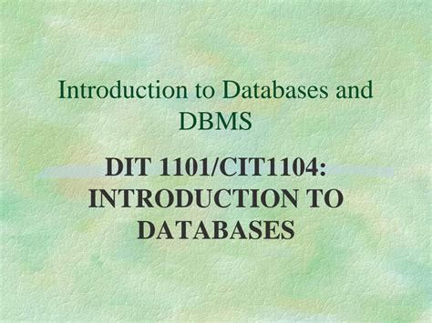 Solution Intro To Databases Studypool