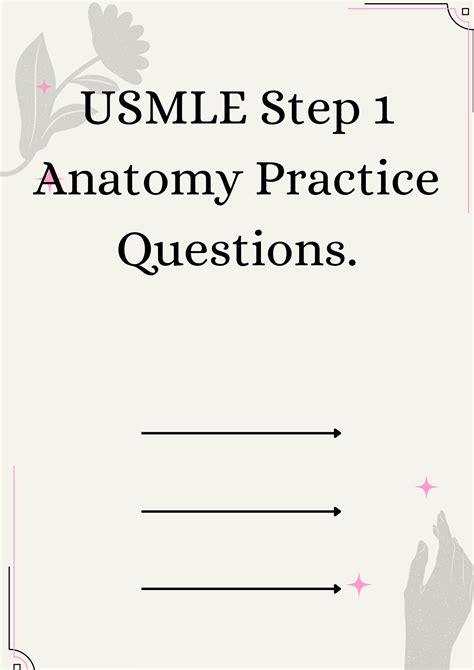 Solution Usmle Step 1 Anatomy Practice Questions Studypool