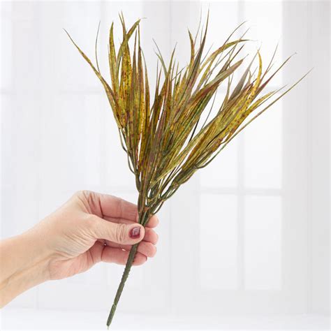 Weatherproof Early Fall Artificial Grass Pick Artificial Greenery Florals Craft Supplies
