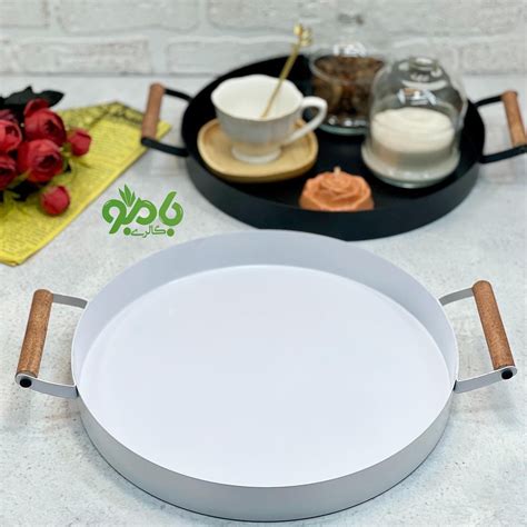 سینی فلزی دسته چوبی ایکیا گالری بامبو