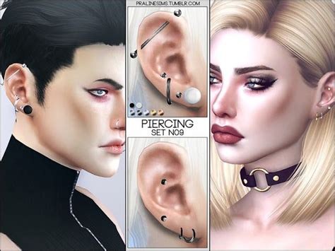 Sims 4 Ccs The Best Piercing Set N09 By Pralinesims Sims 4 Piercings Sims 4 Sims