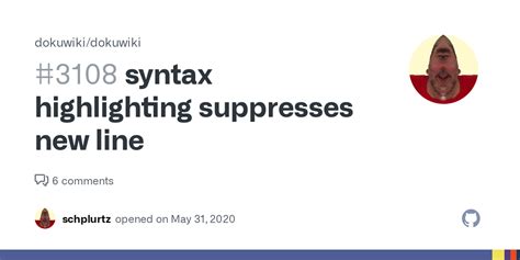Syntax Highlighting Suppresses New Line Issue 3108 Dokuwiki