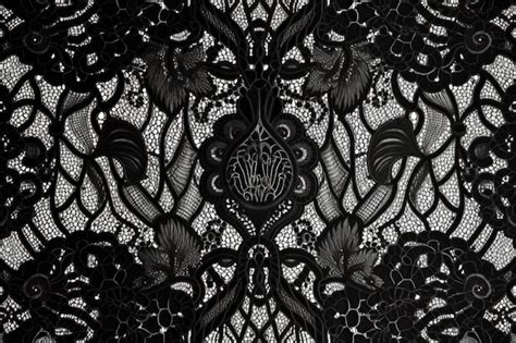 Premium AI Image Texture Of Black Lace Background