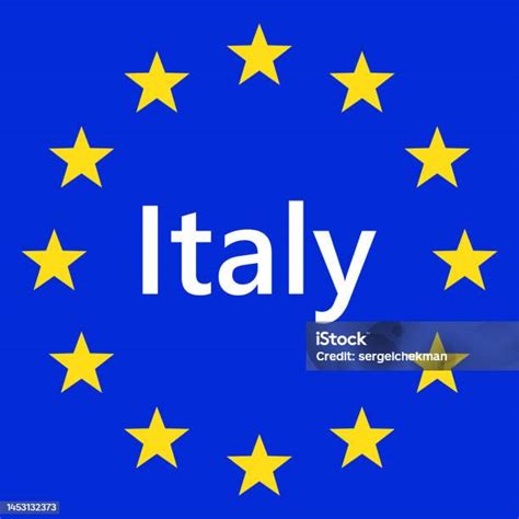 이탈리아와 유럽 연합의 국기입니다 Eu 플래그입니다 벡터 그림입니다 0명에 대한 스톡 벡터 아트 및 기타 이미지 0명 개념