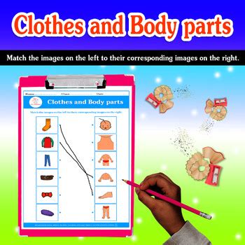 BUNDLE CLOTHES AND BODY PARTS Matching Match Life Skills Vocabulary ABA Autism