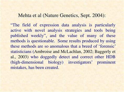 Ppt Statistical Methods For The Screening And Classification Of