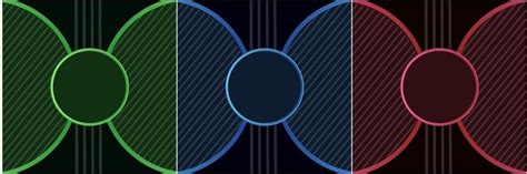 Premium Vector Set Of Abstract Futuristic Technology Background Green Color Curved Lines