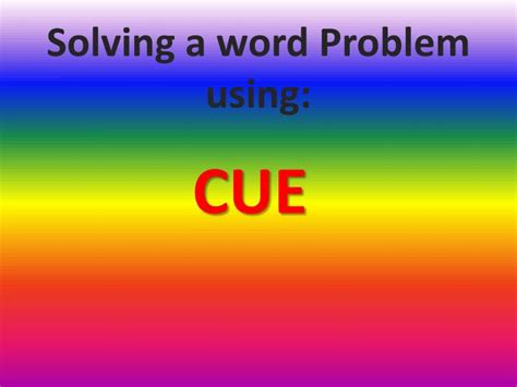 PPT Solving A Word Problem Using PowerPoint Presentation Free Download ID 5531964