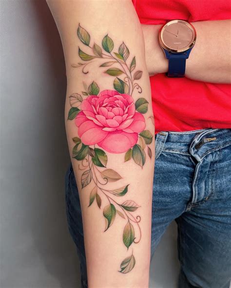 Peony Tattoo Realistic