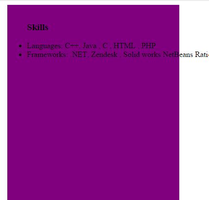 Html CSS Make A List Inside A Div Stack Overflow