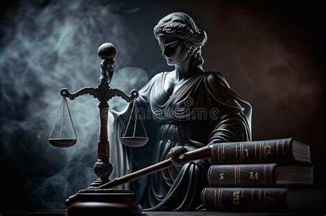 Themis Statue Flat Illustration Ancient Greek Justice Goddess Stock