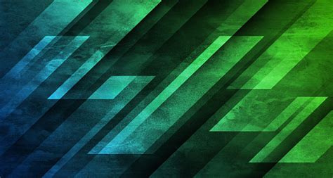 3d 녹색 파란색 거친 그런 지 테크노 추상 배경 겹침 레이어는 대각선 효과 장식으로 어두운 공간에 겹칩니다 배너 전단지 카드 또는 브로셔 표지를 위한 현대적인 그래픽