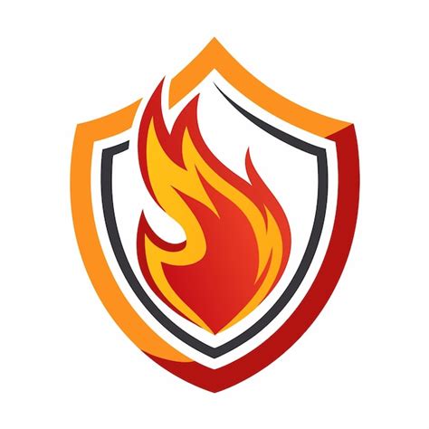 Fire Shield Logo Design Vector Premium Ai Generated Vector