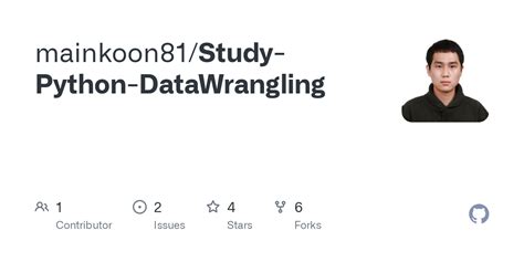Github Mainkoon81study Python Datawrangling