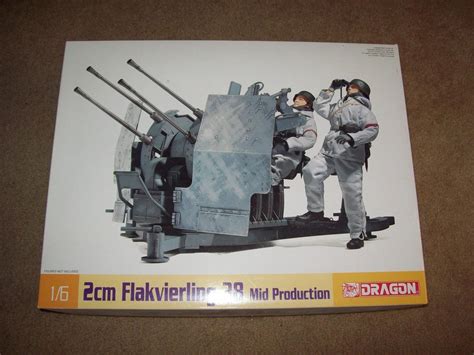 Dragon 1 6 Scale 12 Wwii German 2cm Flakvierling 38 Mid Production Kit