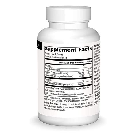 Activated Quercetin Tablets Arrive Nutrition Center
