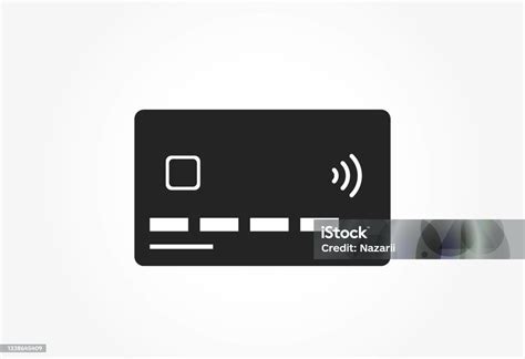 Credit Card Icon Bank Payment Card With Nfc Paypass Front Side Banking