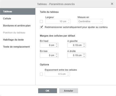 Éditeur De Documents Insérer Un Tableau
