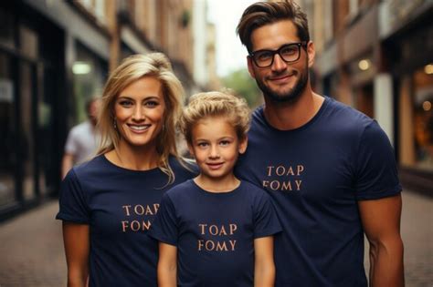 Familia Feliz En La Calle Foto Premium