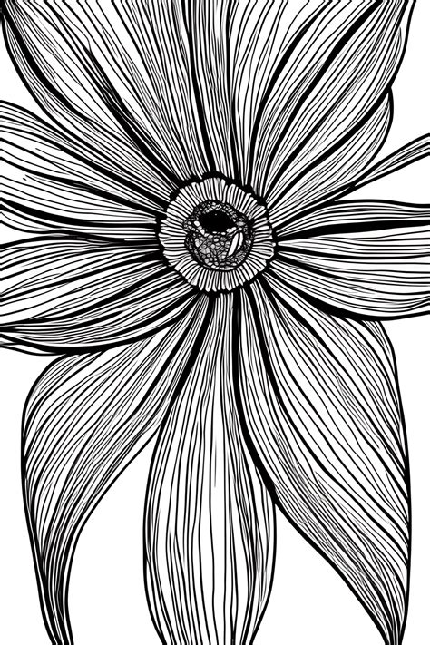 Single Flower Single Line Art Simple · Creative Fabrica